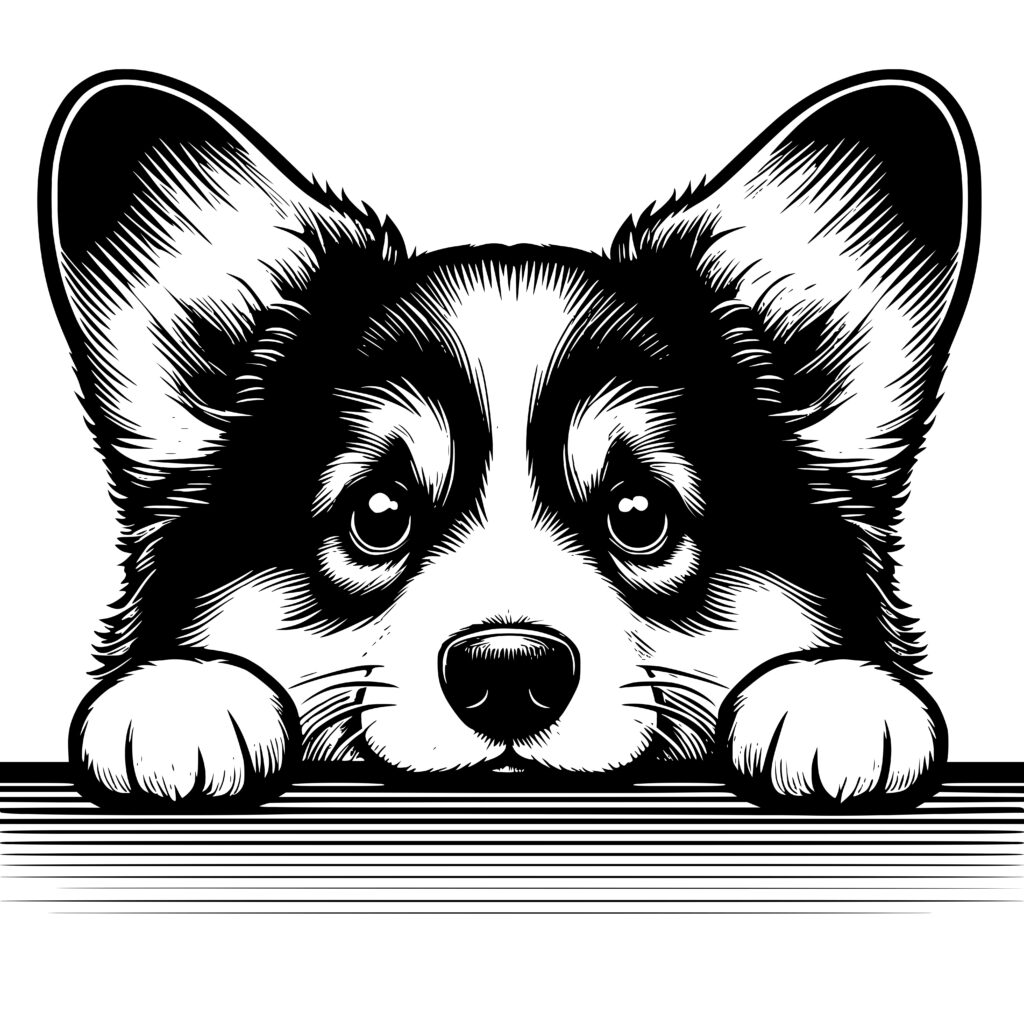 Peekaboo Corgi Pup Design for Cricut, Silhouette, xTool & Glowforge