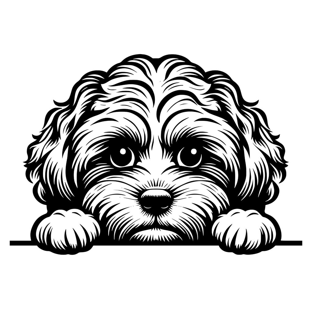 Peekaboo Cavapoo Design – Perfect for Cricut, Silhouette, xTool Users