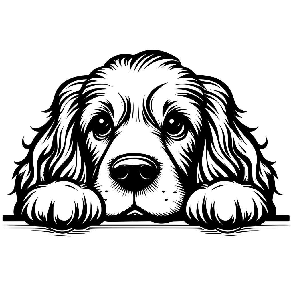 Cute Cocker Spaniel Peeking – Creative Meadow