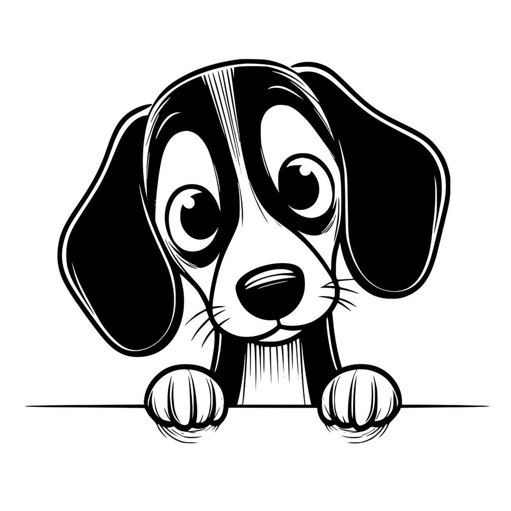 Hide-and-Seek Dachshund SVG PNG DXF for Cricut & More