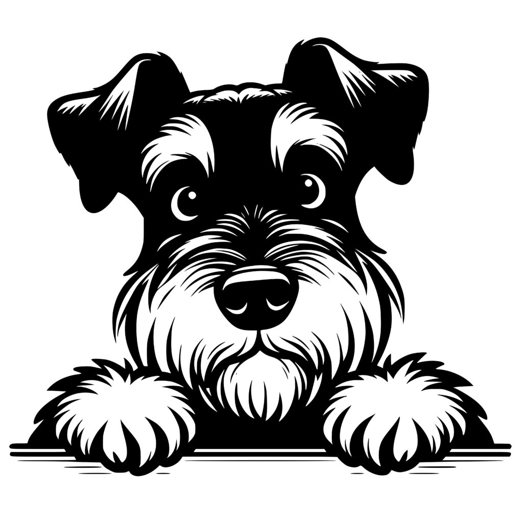 Peeking Giant Schnauzer – Creative Meadow