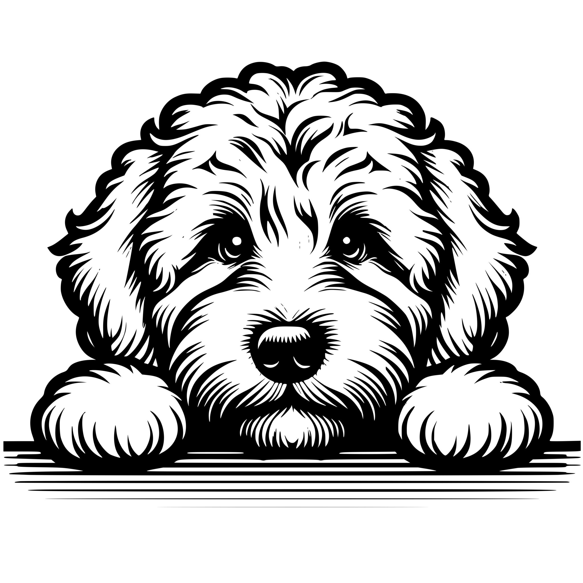 Goldendoodle Peeking – Creative Meadow