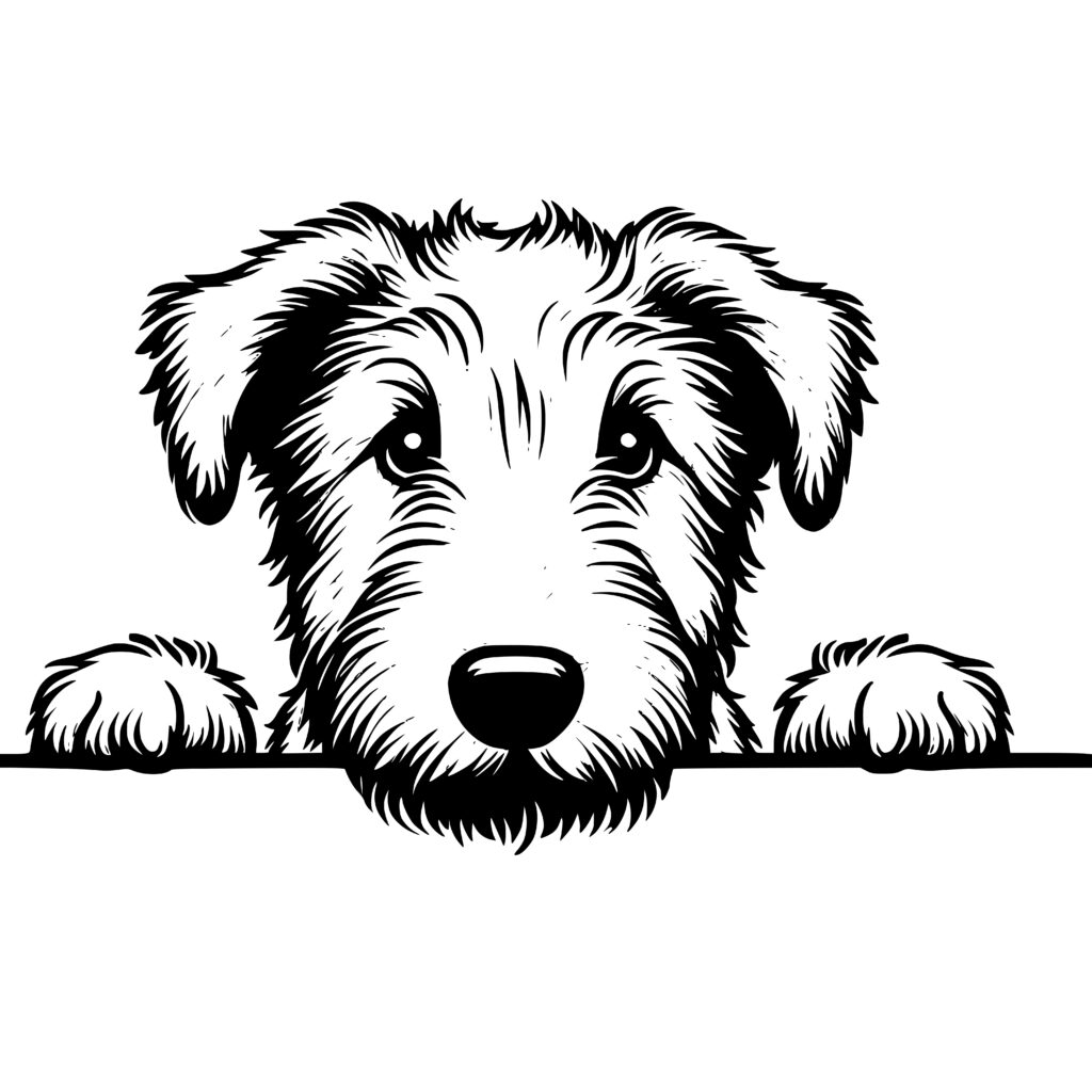 Peekaboo Irish Wolfhound Design for Cricut, Silhouette, & Laser Machines