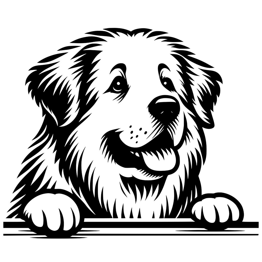 Happy Great Pyrenees Peeking SVG for Cricut and Laser Machines