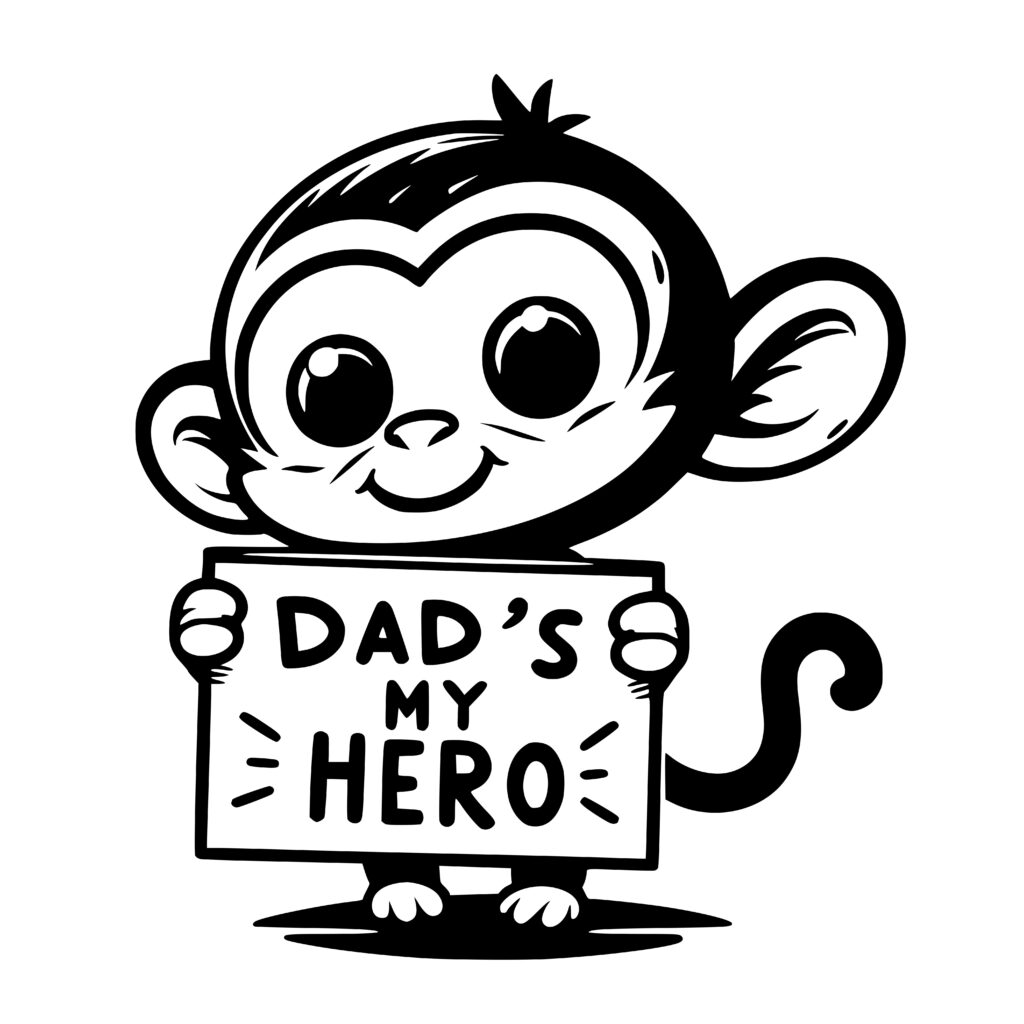 Dad Hero Monkey – Creative Meadow