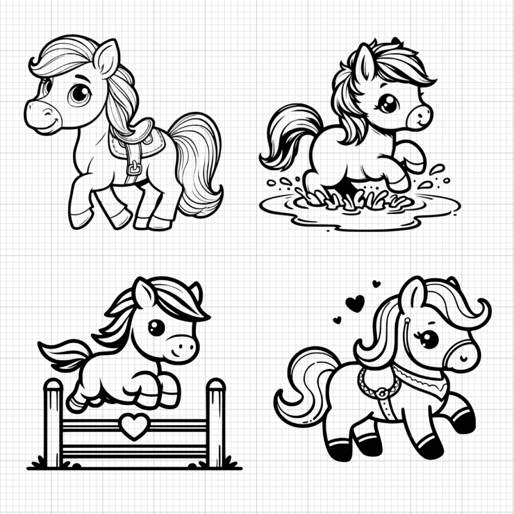 Pony Bundle – 28 Instant Download Svg Images – Creative Meadow