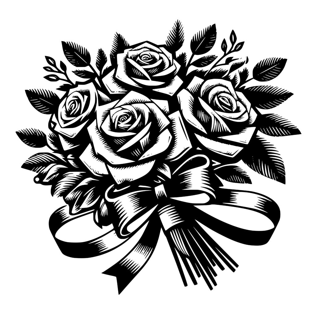 Ribbon-tied Rose Cluster – Creative Meadow