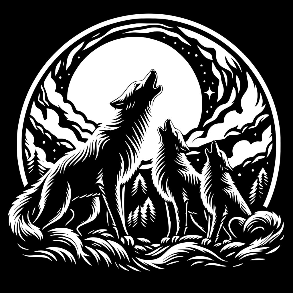 Twilight Wolf Trio – Creative Meadow