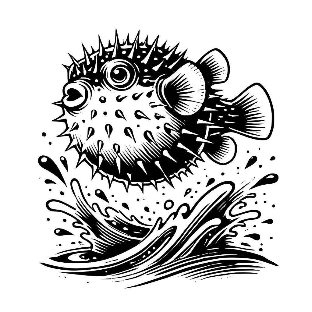 Spiky Pufferfish Splash – Creative Meadow