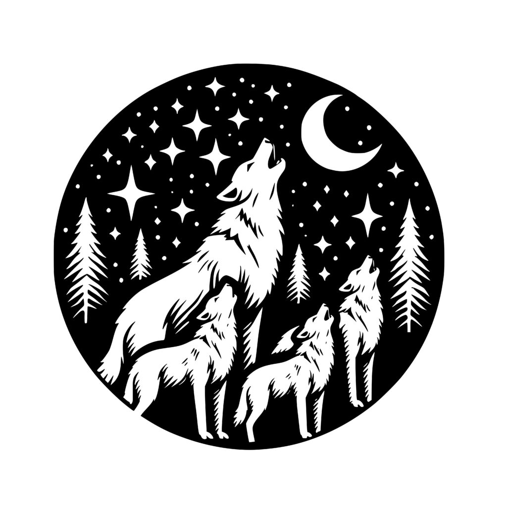 Crescent Moon Wolves – Creative Meadow