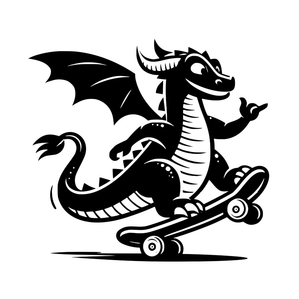 Skateboard Dragon Fun – Creative Meadow