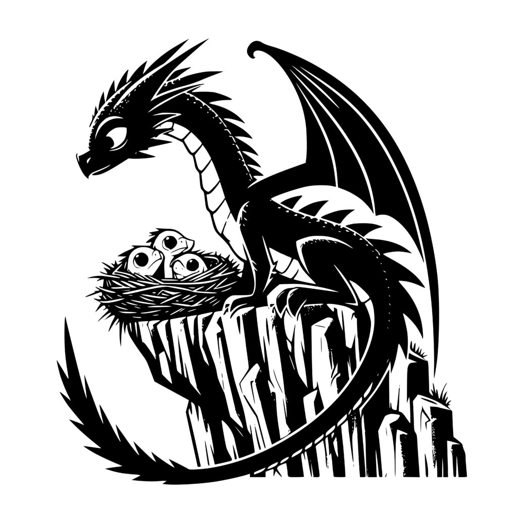 Dragon Nest Sentinel Design: SVG, PNG, DXF for Cricut & More