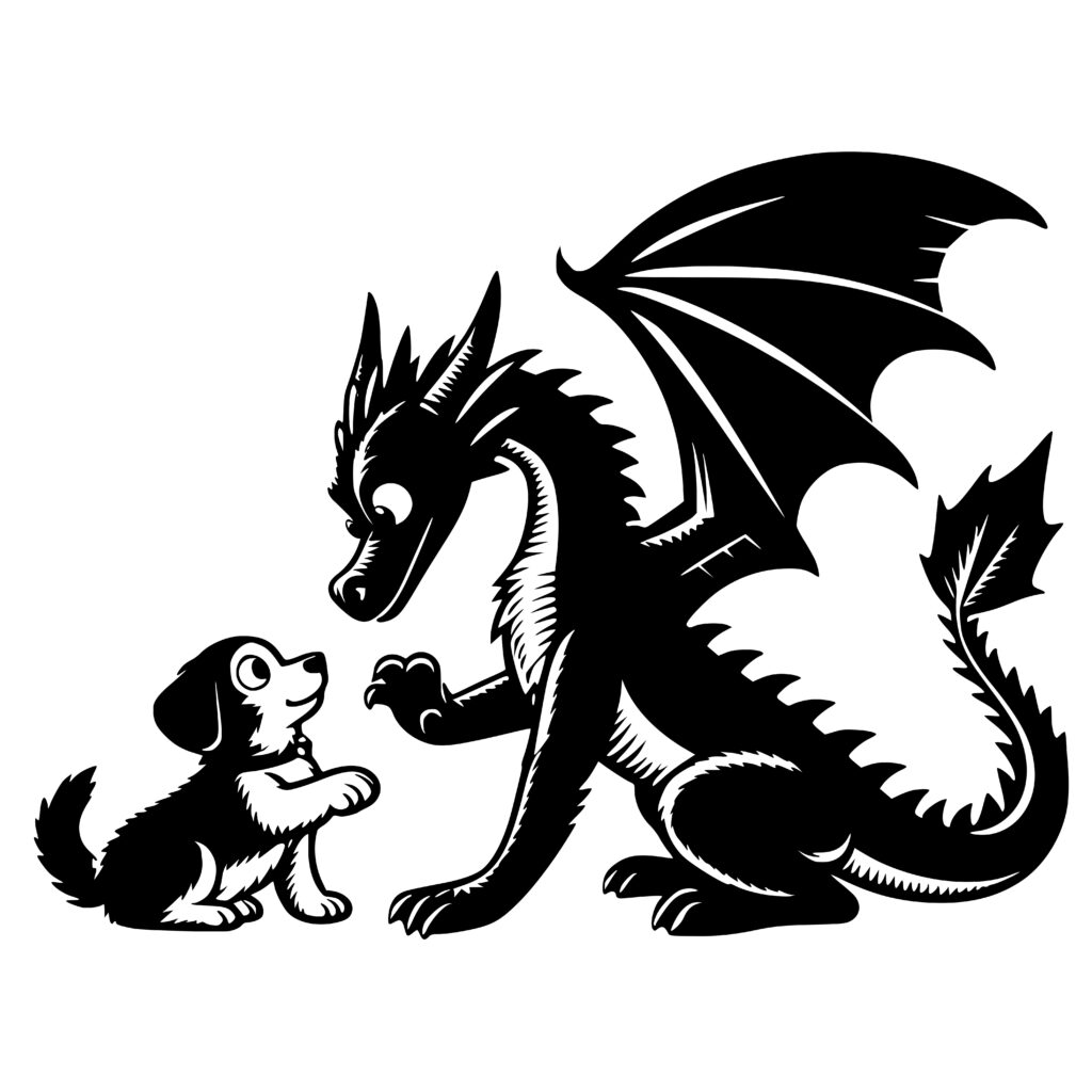 Dragon and Dog Duo – Creative Meadow