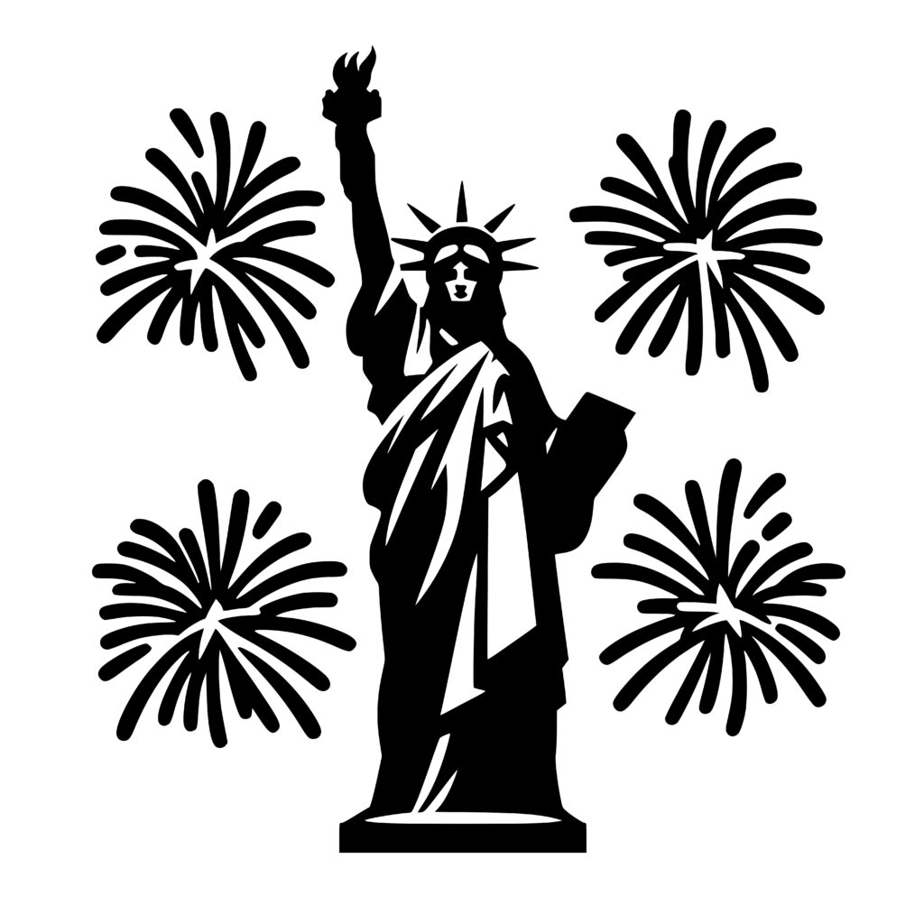 Liberty’s Firework Spectacle SVG, PNG, DXF for Cricut, Silhouette