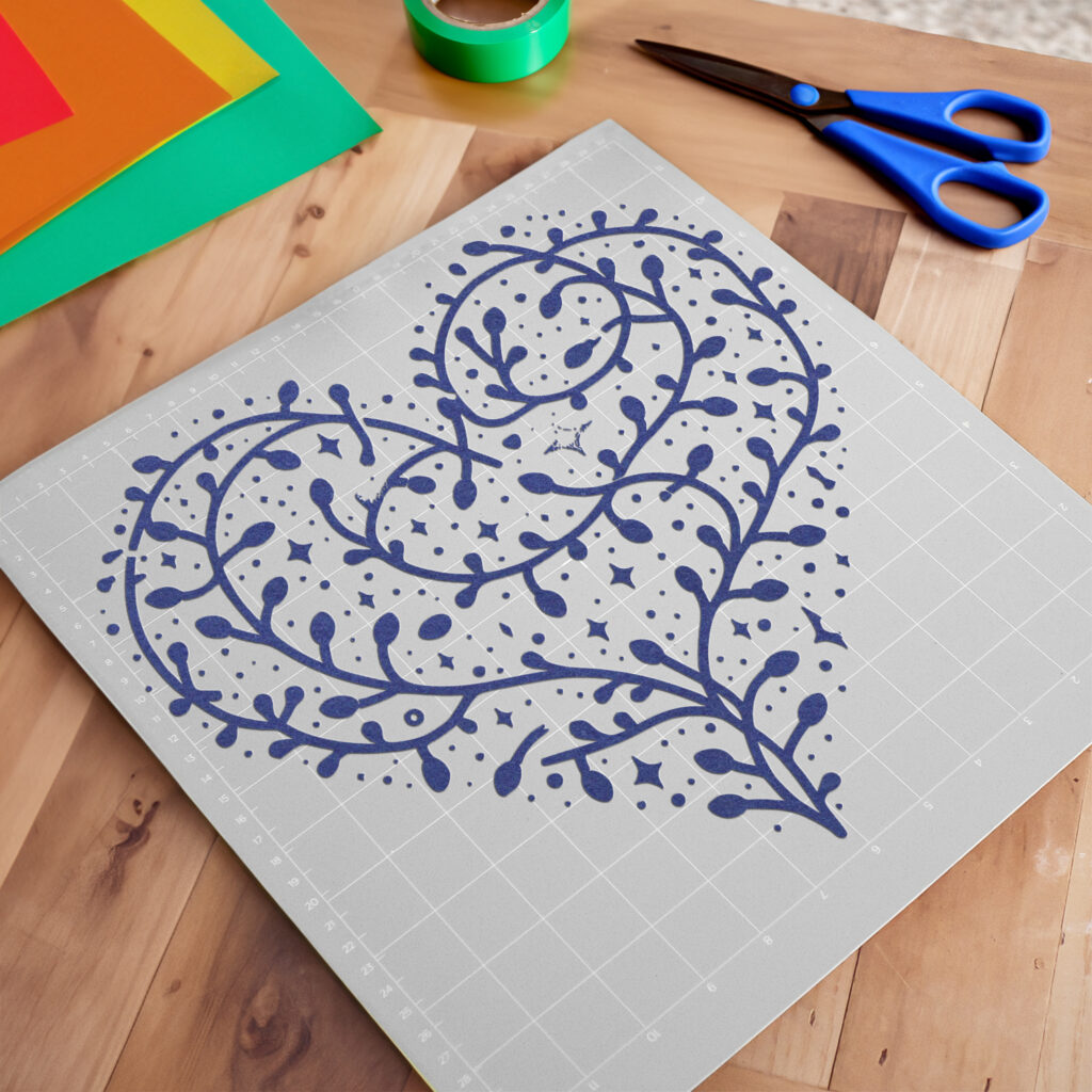 Decorative Heart SVG: Intricate Vine Design for Cricut & More