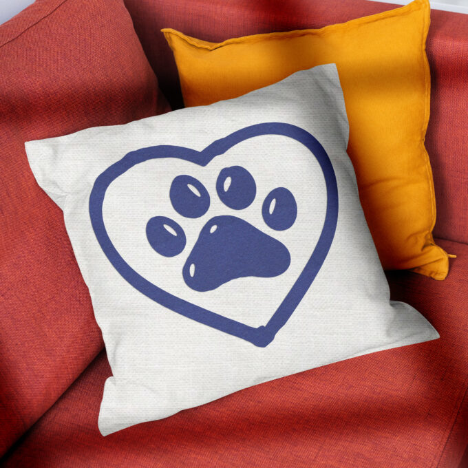 Animal Love Paw Print Design - SVG, PNG, DXF Files