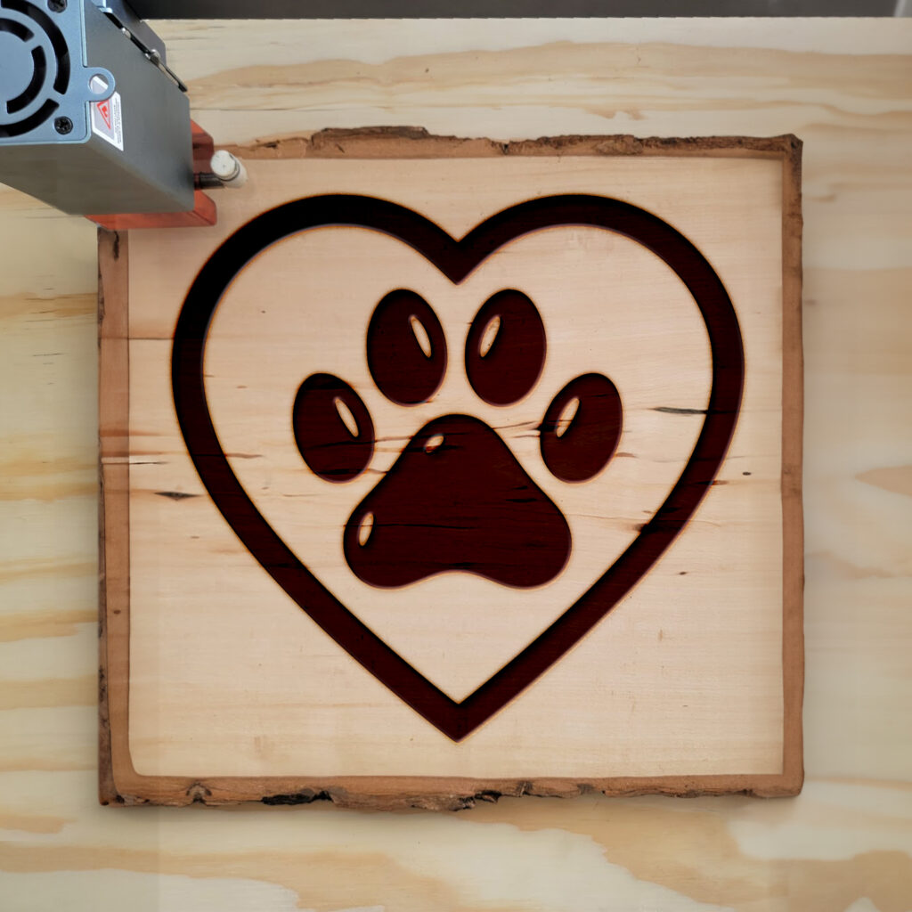 Animal Love Paw Print Design - SVG, PNG, DXF Files