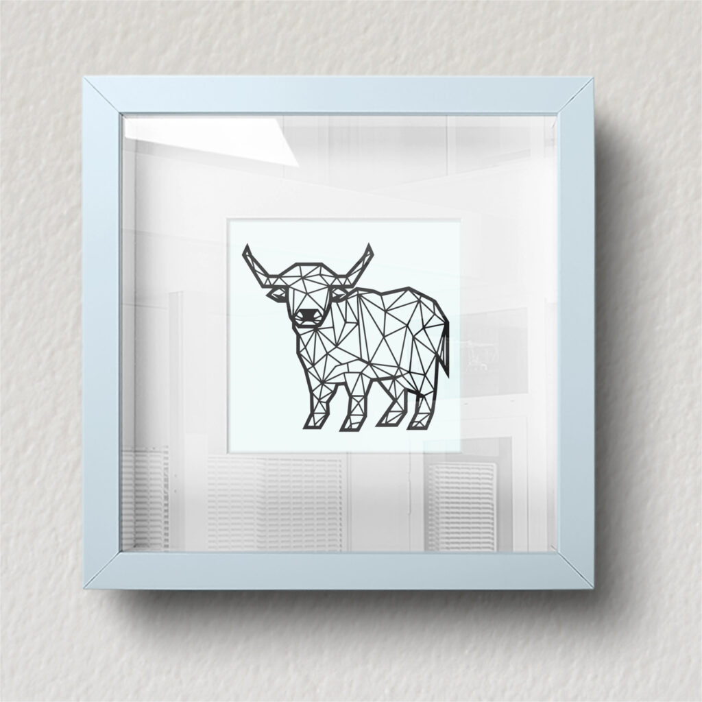 Geometric Highland Cow – Creative Meadow