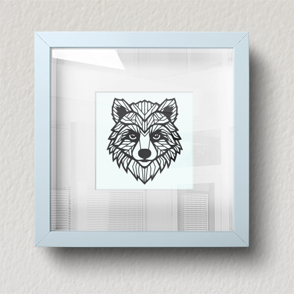Geometric Raccoon Portrait – Creative Meadow