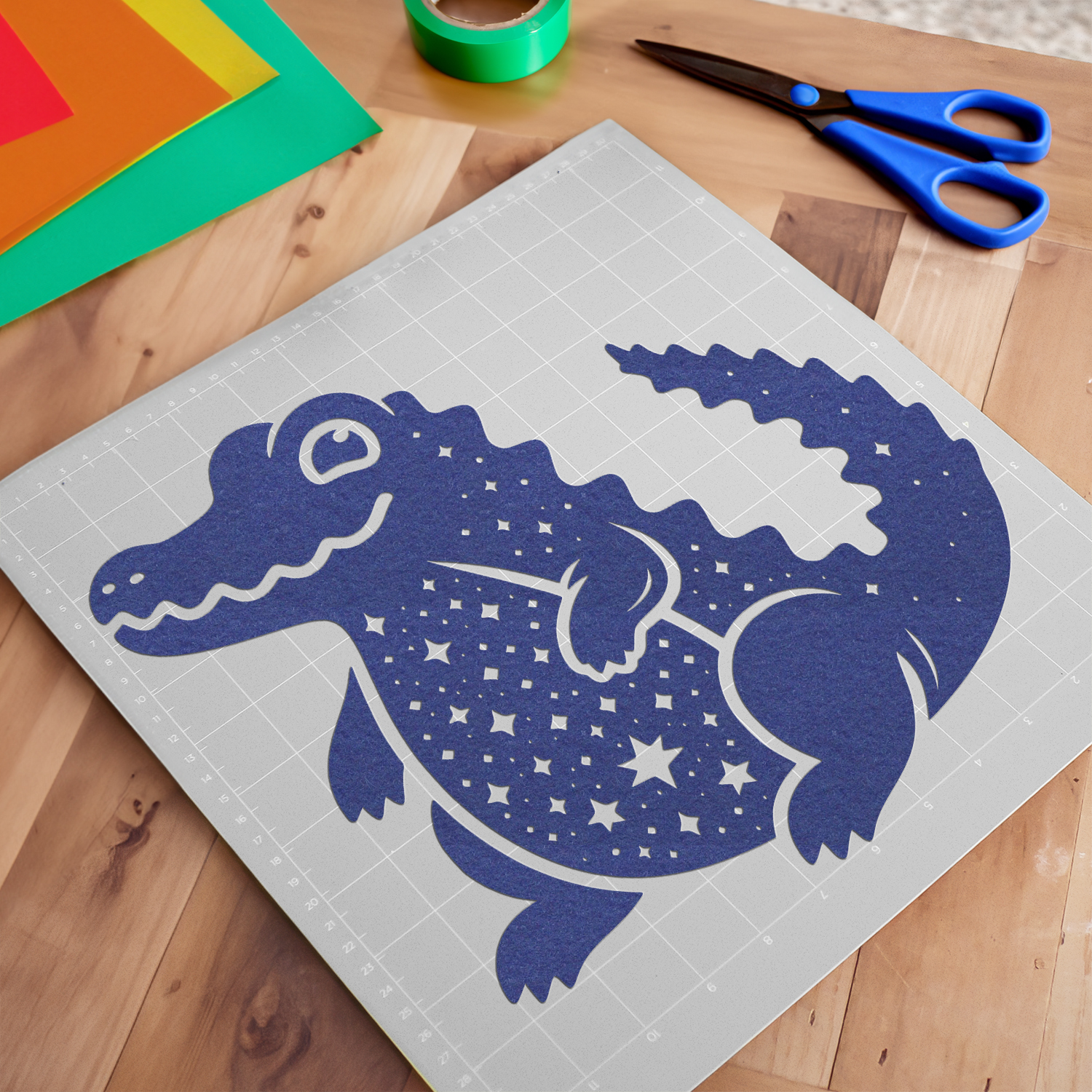 Star Gator Fun Design for Cricut, Silhouette, Laser Machines