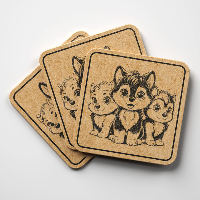 Playful Wolf Trio – Creative Meadow