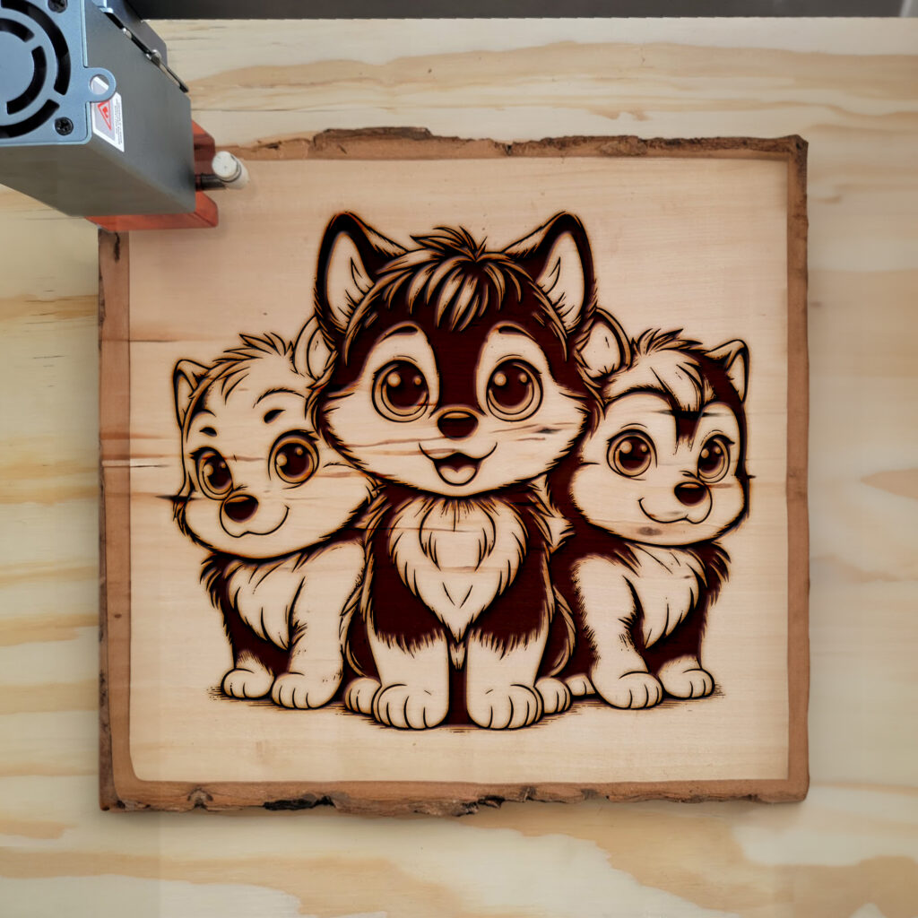 Playful Wolf Trio – Creative Meadow