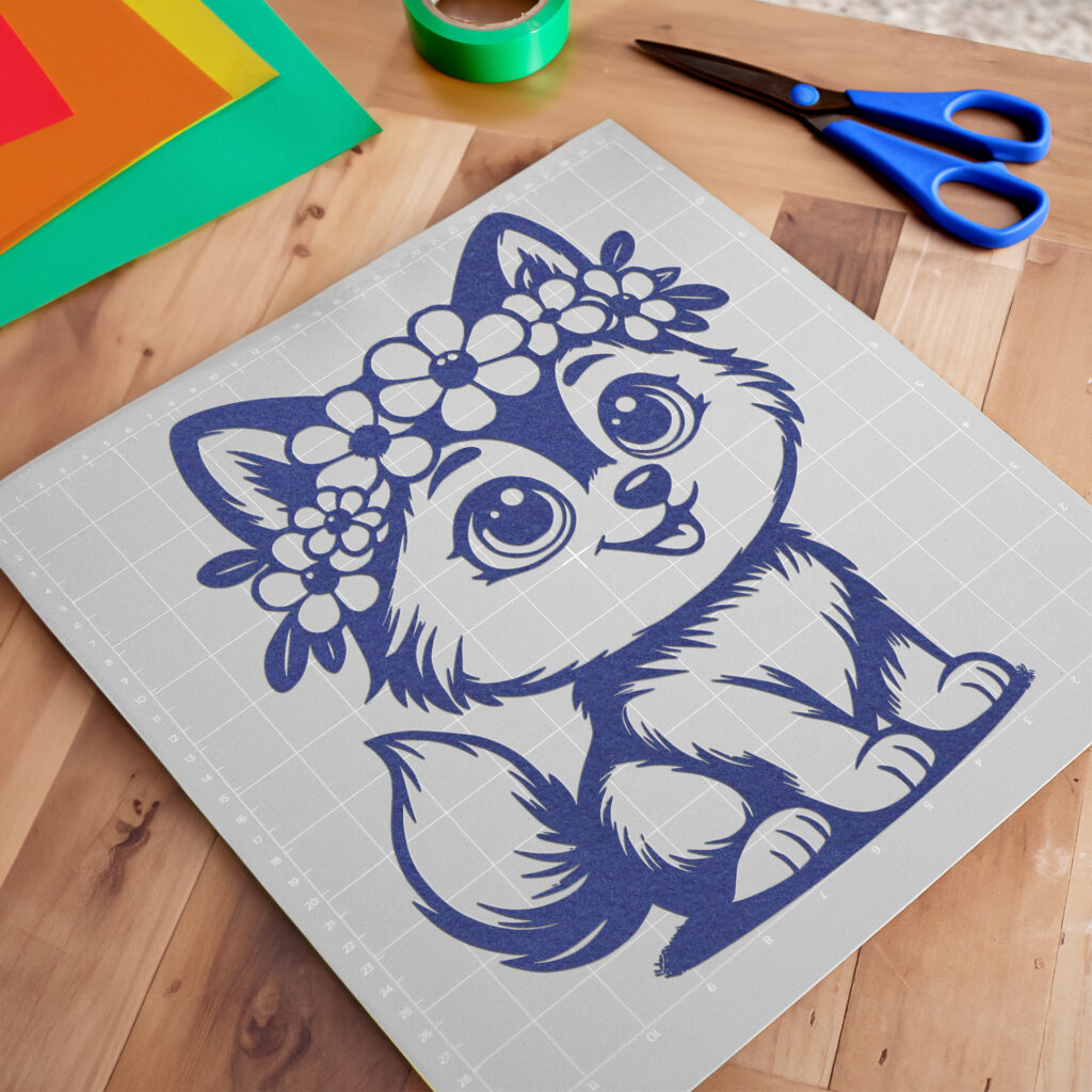 Flower Crown Wolf – Creative Meadow