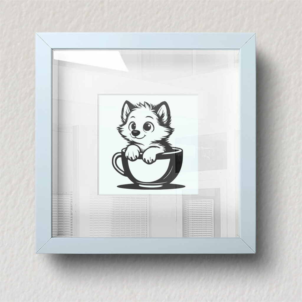 Cozy Teacup Wolf – Creative Meadow