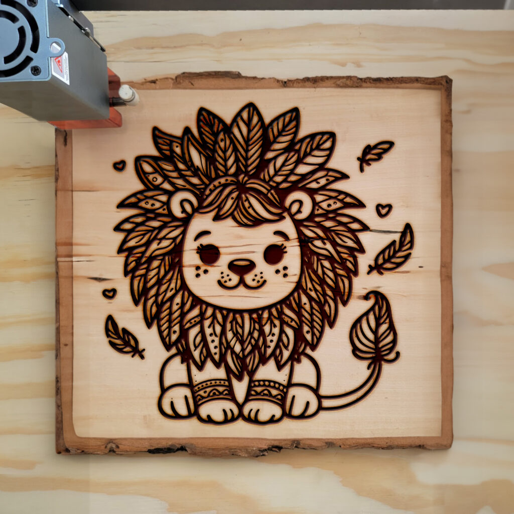 Stylized Lion Feathers Design SVG for Cricut, Silhouette & More