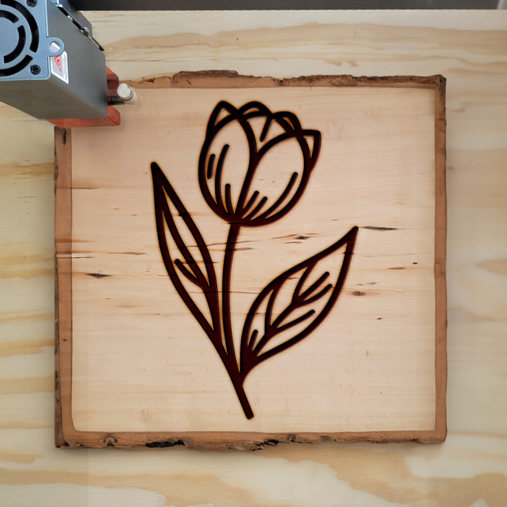 Graceful Tulip SVG PNG DXF Design for Cricut Silhouette Laser