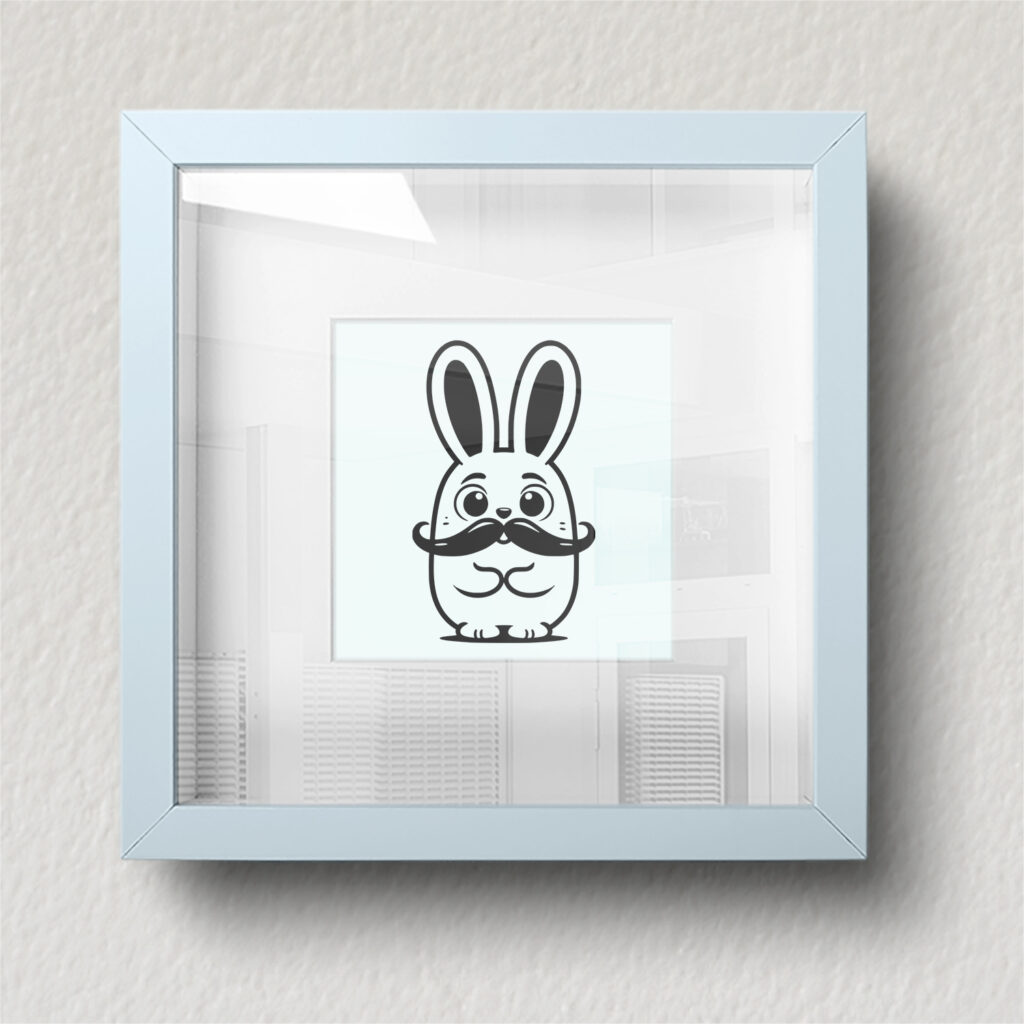 Whimsical Mustache Rabbit – Creative Meadow