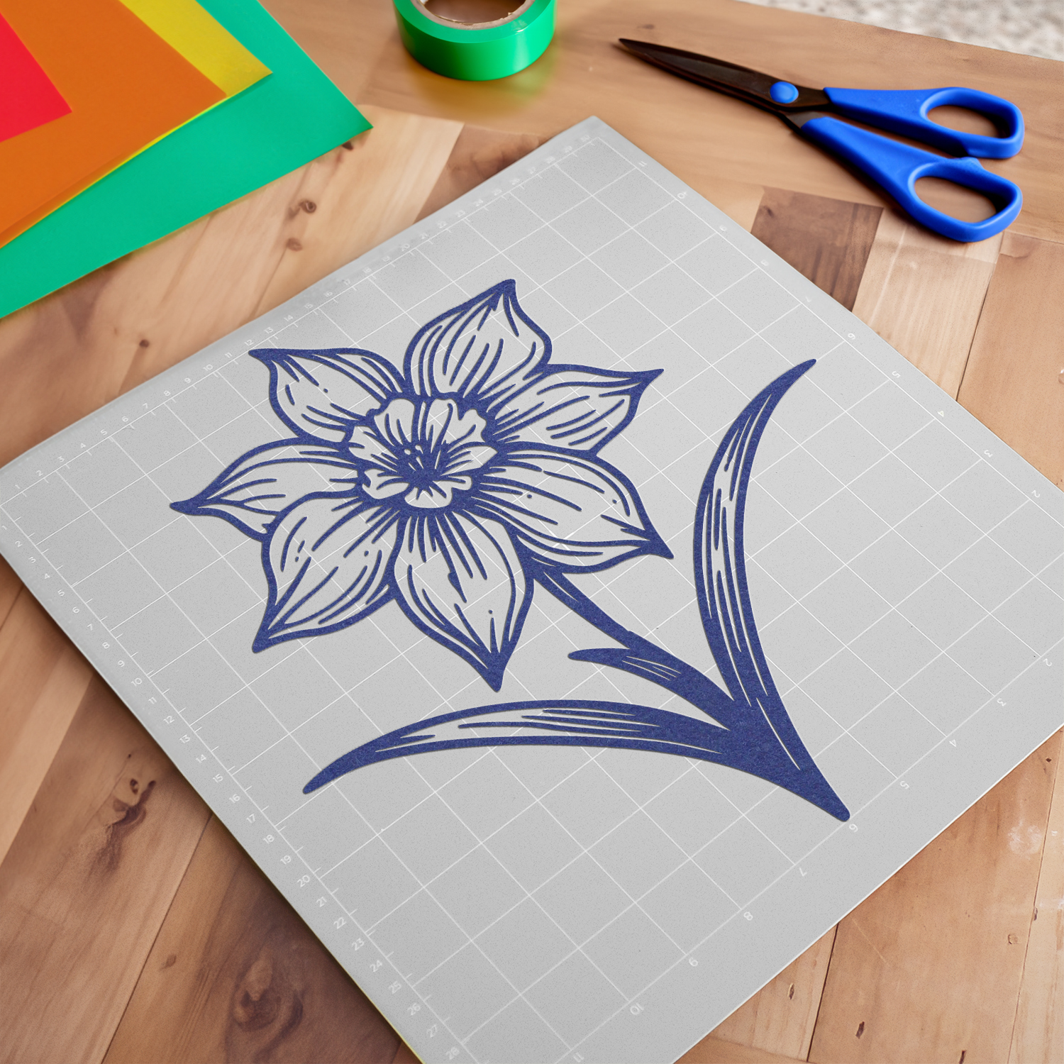 Jonquil Elegance SVG, PNG, DXF Design for Cricut & Silhouette