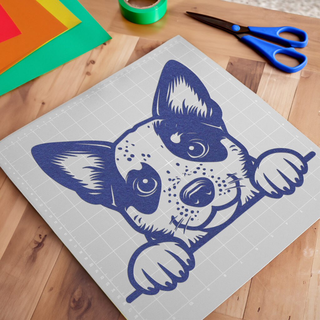 Blue Heeler Peeking Surprise – Creative Meadow