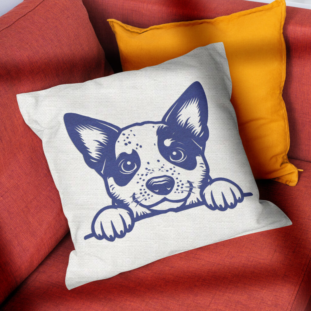 Blue Heeler Peeking Surprise – Creative Meadow