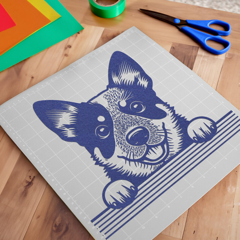 Peeking Blue Heeler – Creative Meadow