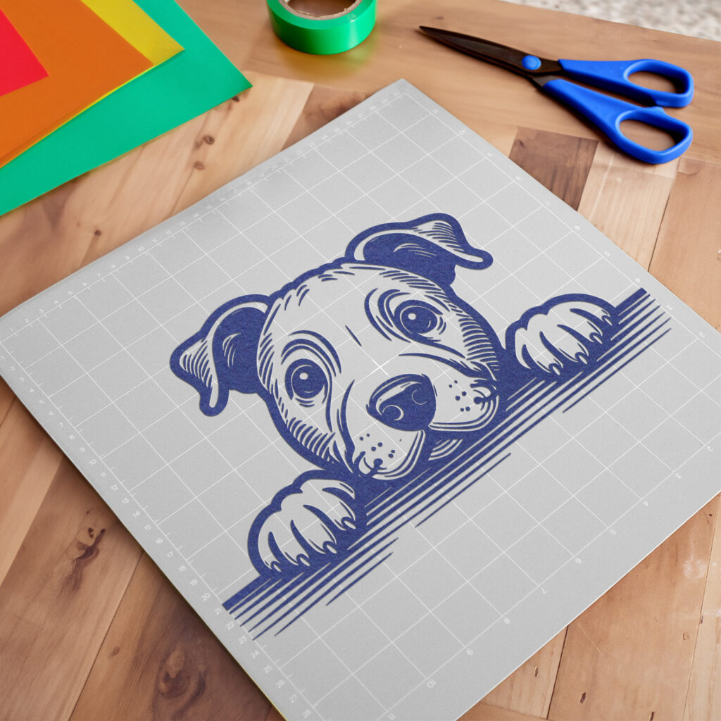 Curious Pitbull Peeking – Creative Meadow