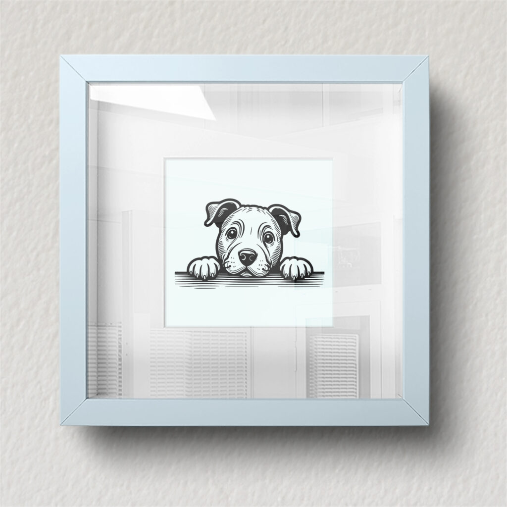 Curious Pitbull Peeking – Creative Meadow
