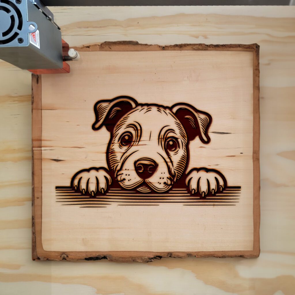 Curious Pitbull Peeking – Creative Meadow
