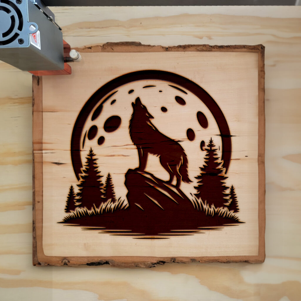 Moonlight Wolf Cry SVG PNG for Cricut, Silhouette, Laser Machines