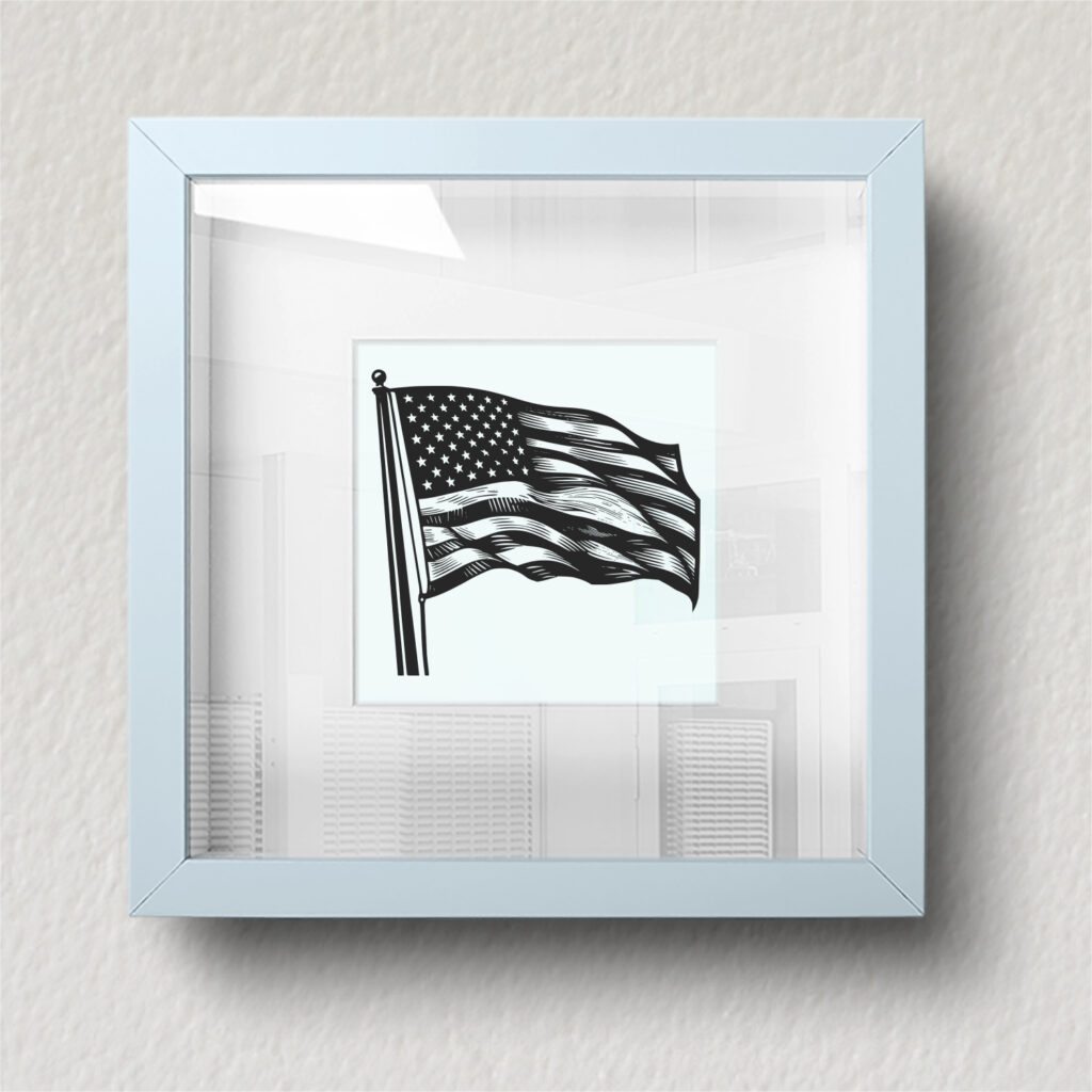 Flag of Freedom Waves SVG Design for Cricut & Silhouette