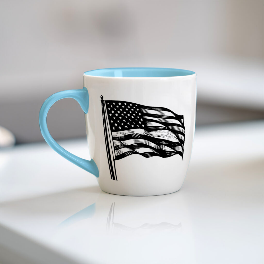 Flag of Freedom Waves SVG Design for Cricut & Silhouette