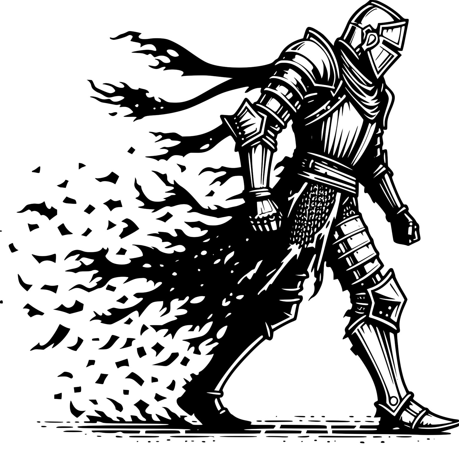Ethereal Armor Knight SVG for Cricut, Silhouette, Laser Use