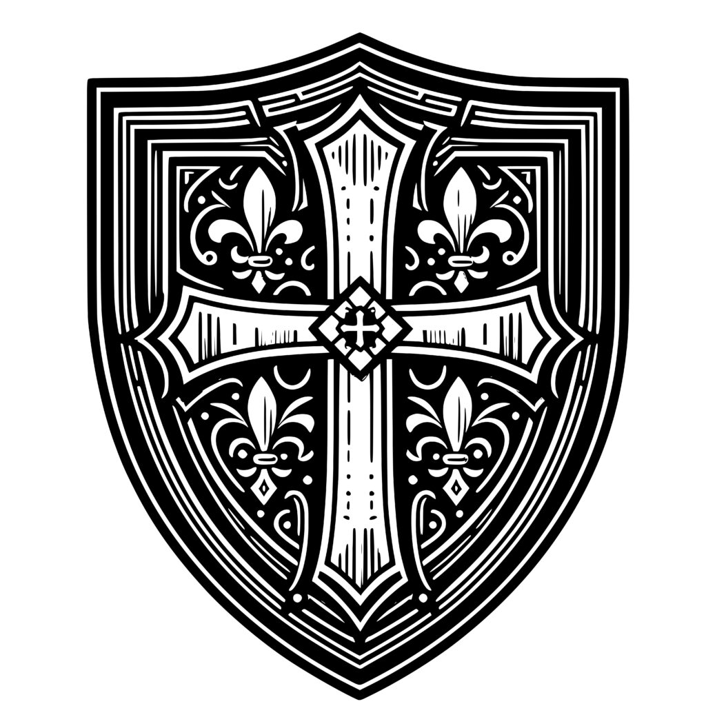 Crusader’s Cross Shield – Creative Meadow