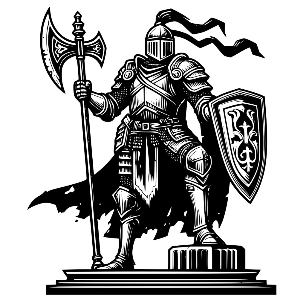 Valor’s Sentinel Knight Design | SVG, PNG, DXF for Cricut & More