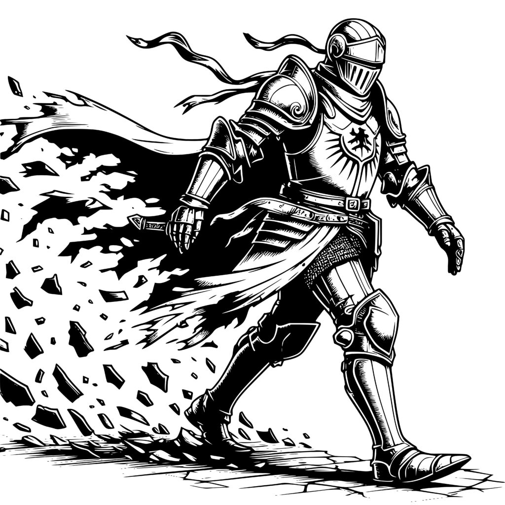 Knight's Battle Scars SVG Design for Cricut, Silhouette, Laser