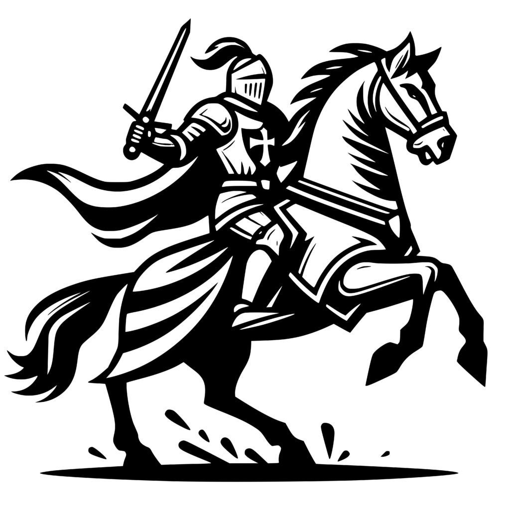 Valor’s Swift Rider Knight Design – SVG, PNG, DXF Files Download