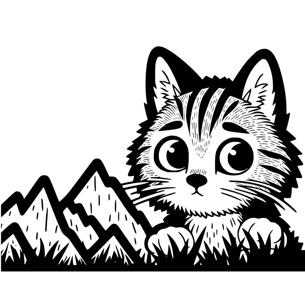 Peekaboo Mountain Cat – Creative Meadow
