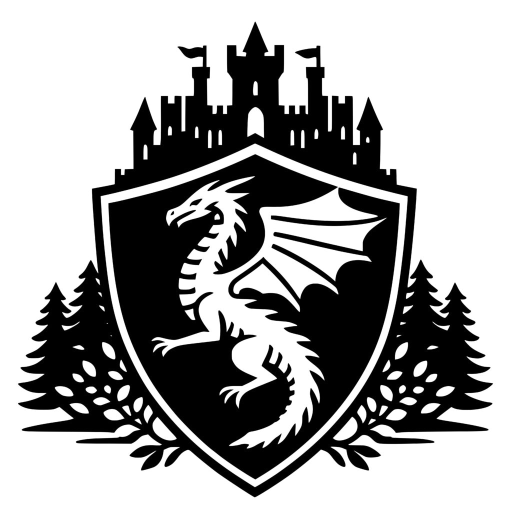 Dragon Castle Sentinel SVG, PNG, DXF Files for Cricut & Laser