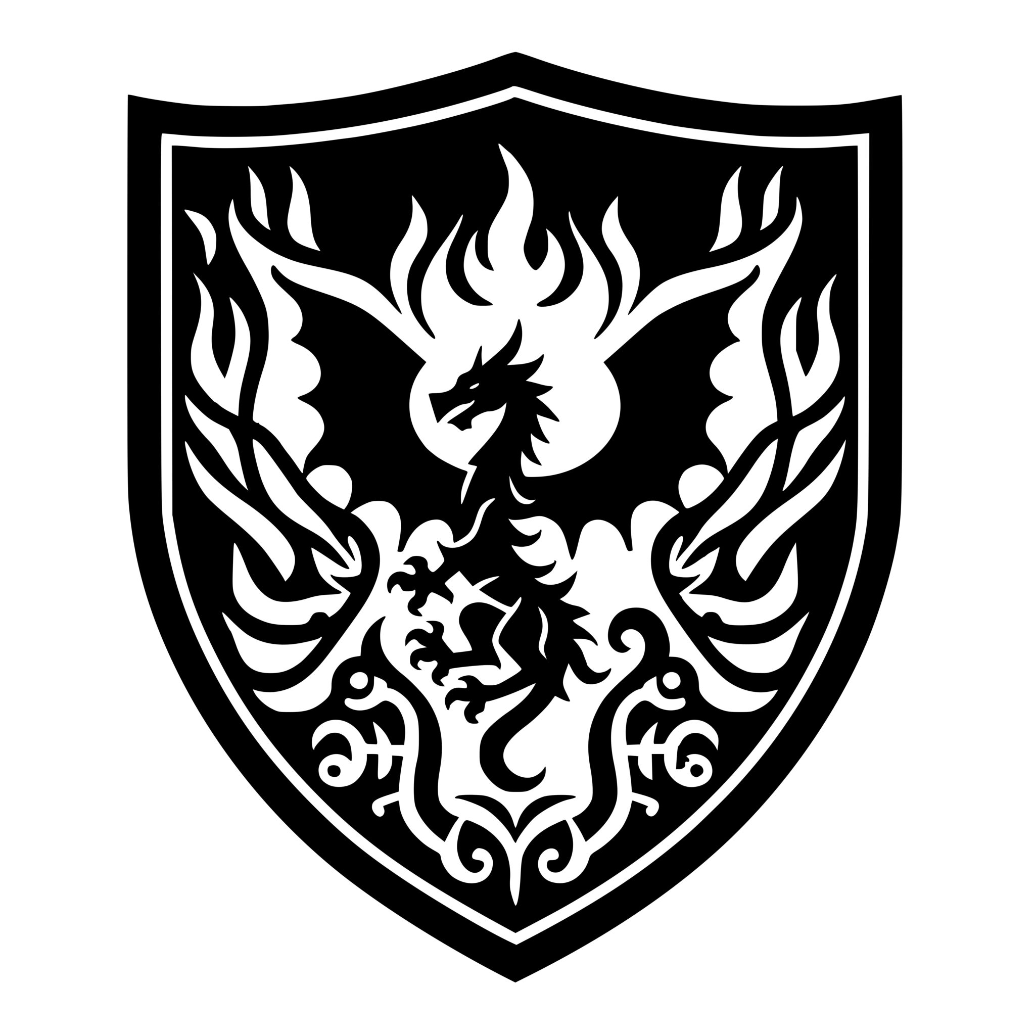 Flaming Dragon Emblem – Creative Meadow