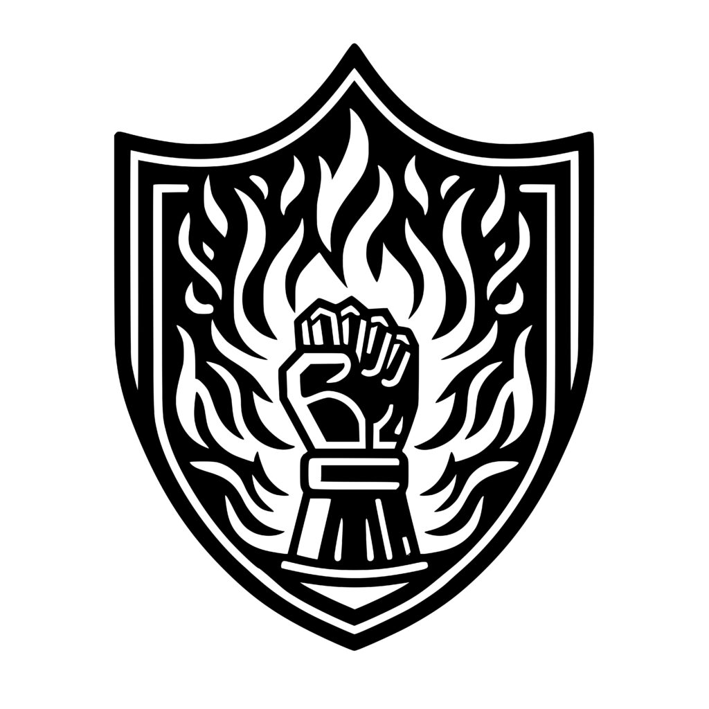 Fiery Fist Knight Shield – Creative Meadow